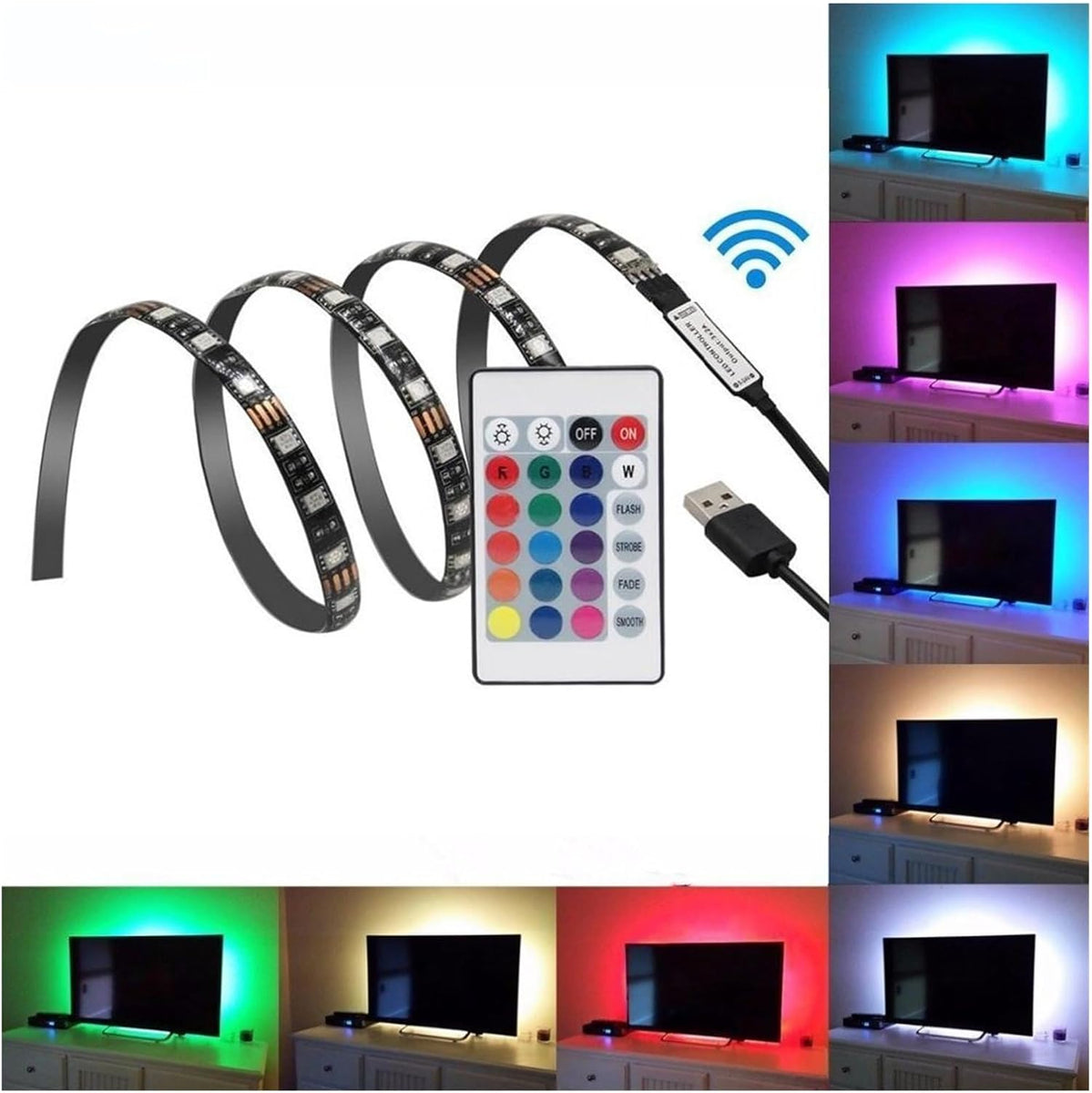 Pozadinsko Osvetljenje za Televizor USB Led RGB Traka 3m – Ali tako