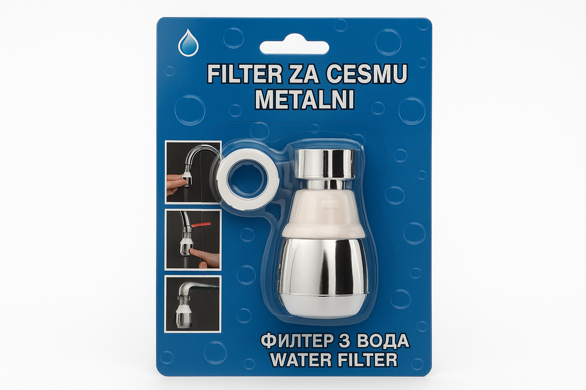 Filter za Česmu Metalni sa Aktivnim Ugljem | Čista Voda – Ali tako