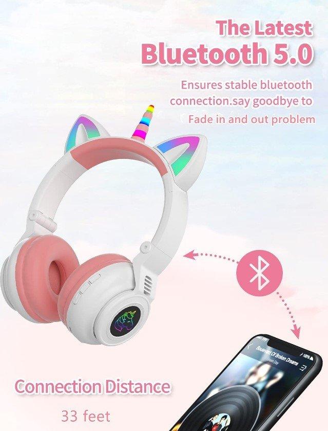 Slusalice za decu Jednorog Cat Ear Headset macje usi Unicorn – Ali tako