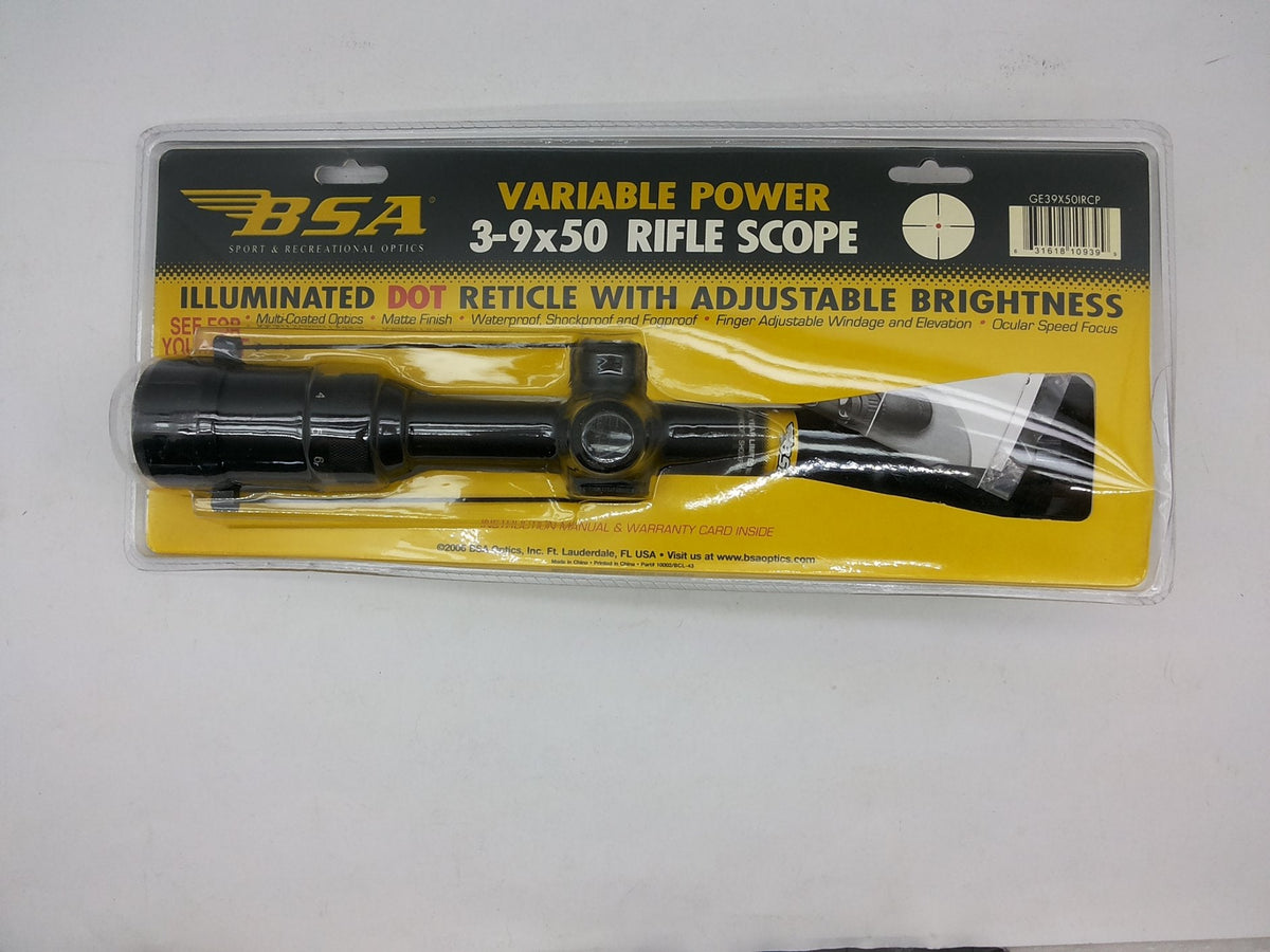 Optika BSA 3-9x50 rifle scope – Ali tako