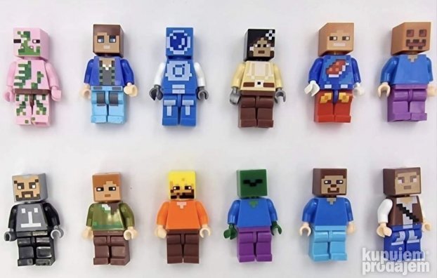 MINECRAFT Set od 12 figura + dodaci – Ali tako